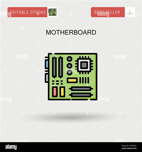 Motherboard Simple Vector Icon Stock Vector Image Art Alamy
