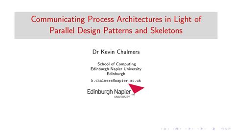 Ppt Communicating Process Architectures In Light Of Parallel Design