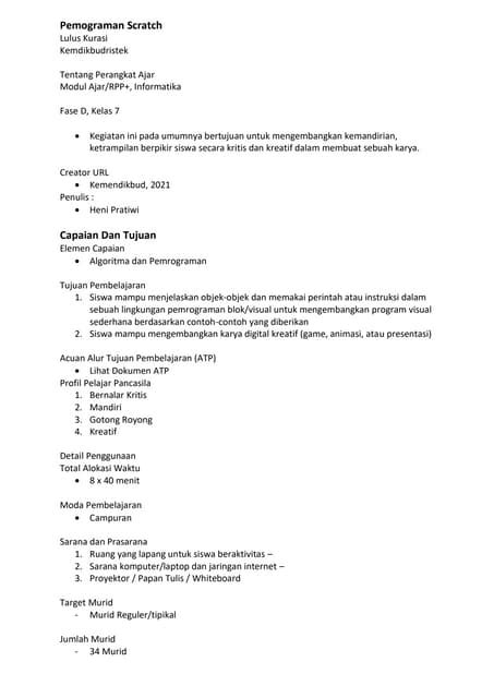 Modul Pelatihan Coding Scratch Level 1 Pdf