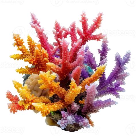 Colorful Beautiful Coral Isolate On Transparency Background 51321333 Png