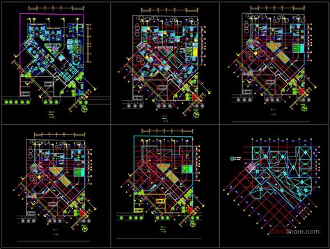 Museum Plans And Elevations Project Autocad File Free Download Free