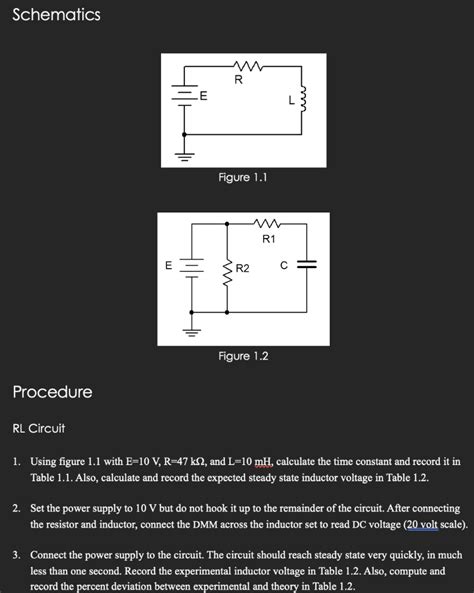 Solved Introduction To RL And RC Circuits Objective In Chegg