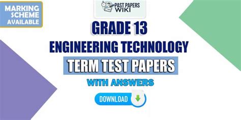 Grade 13 Engineering Technology Term Test Papers Past Papers Wiki