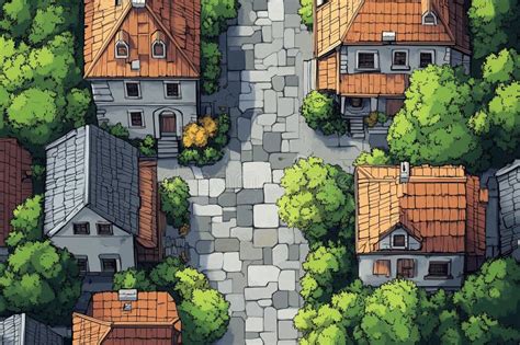 Town Tabletop Rpg Map Fantasy Street Roleplaying Exterior Urban Dungeon