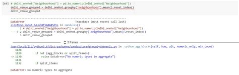 Dataframe Dataerror No Numeric Types To Aggregate While Taking Mean
