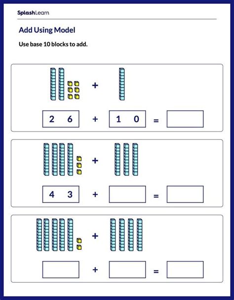 use model to add worksheet printable maths sheet