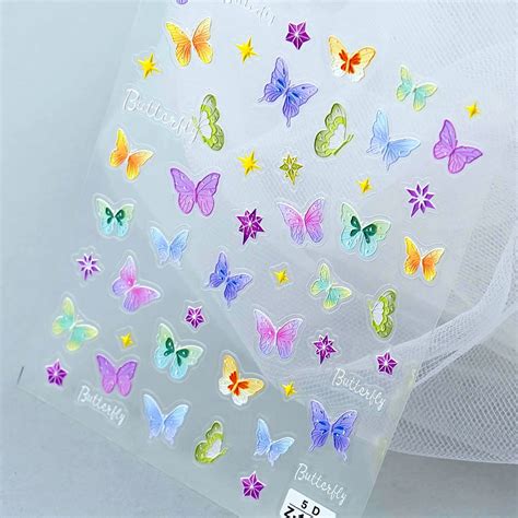 3d엠보 네일스티커 301 나비