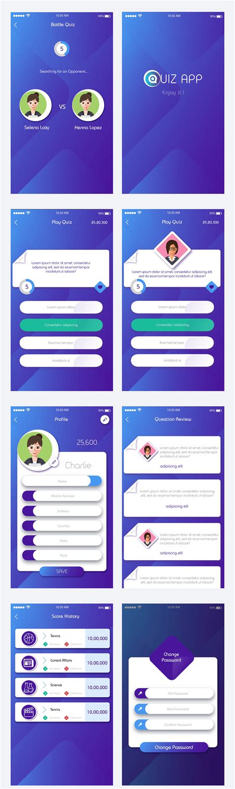 Quiz App Design On Behance