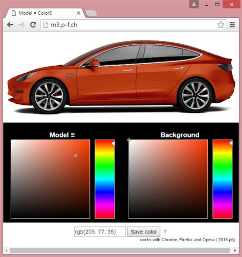 Interactive RGB Paint Color Picker Tesla Owners Online Forum