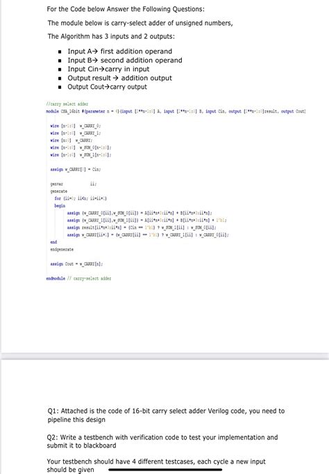 Solved For The Code Below Answer The Following Questions The Chegg