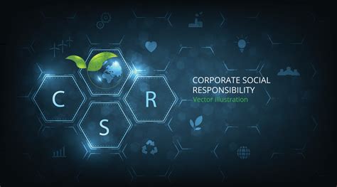 Concept Of Csr On Dark Blue Background 26827669 Vector Art At Vecteezy