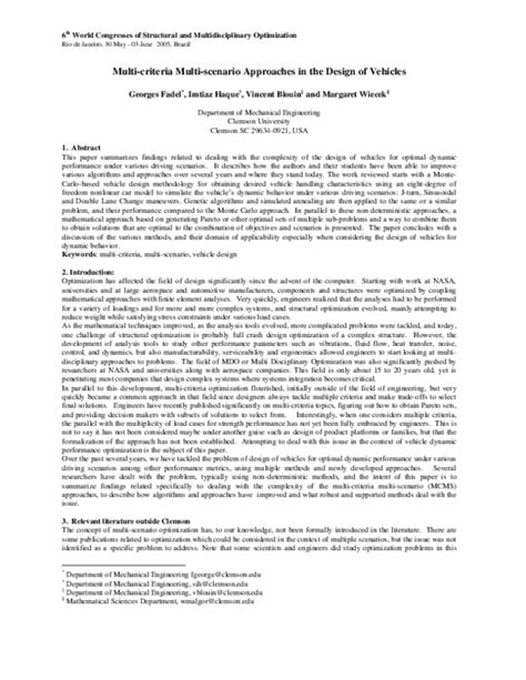 pdf multi criteria multi scenario approaches in the design of vehicles