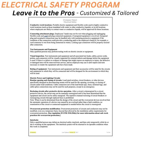 Electrical Safety Program