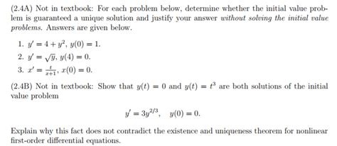 Solved For Each Problem Below Determine Whether The Initial
