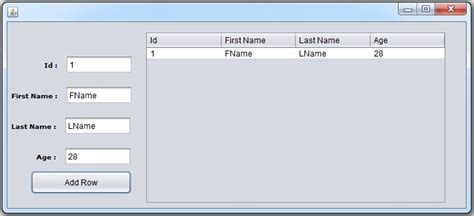 Java How To Add A Row To Jtable From Jtextfields In Java C Javaphp Programming Source Code