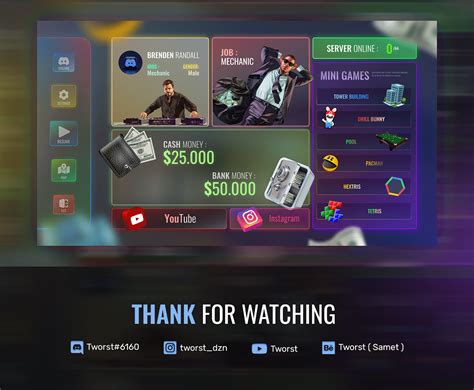 Pause Menu UI Design GTA UI Design Behance