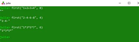 Get A Substring Of Specific Size From Starting Of A String In Julia