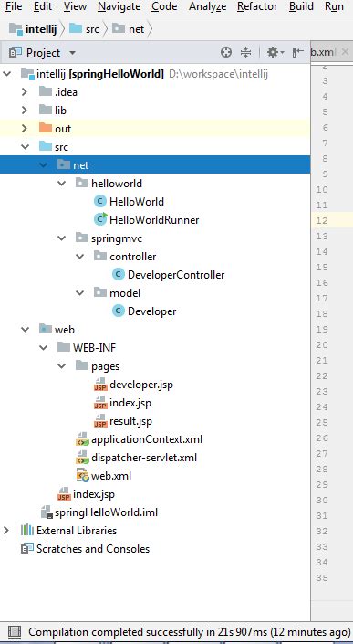 Java Как запустить проект Spring Mvc в Intellij Idea Stack
