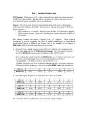 Lab Sampling Methods And Bias Final Docx Lab Sampling Methods Bias SPSS Output This Lab
