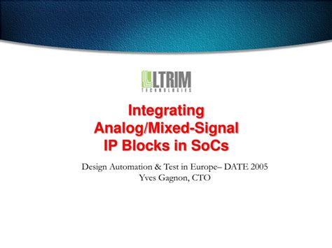 Ppt Integrating Analogmixed Signal Ip Blocks In Socs Powerpoint Presentation Id4988743