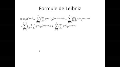Formule De Leibniz Youtube