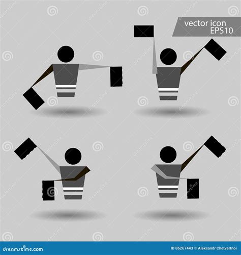 Alphabet Flag Semaphore System Stock Illustration Illustration Of Number Semaphore 86267443