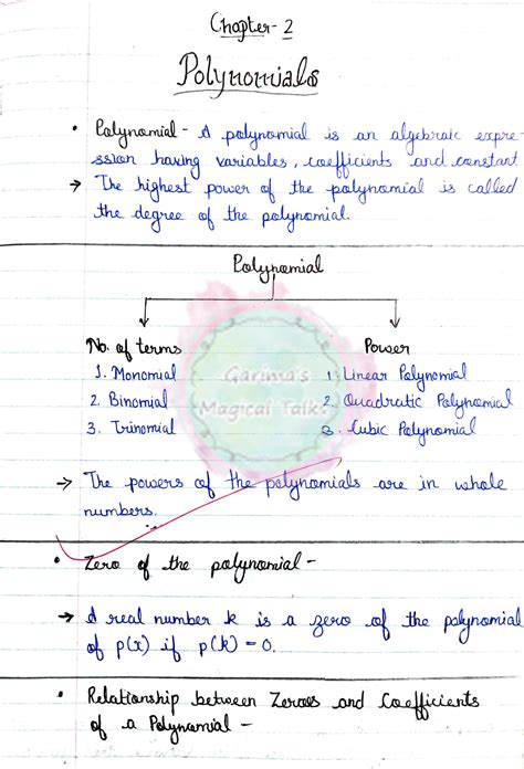 Solution Polynomials Full Notes Pdf Studypool