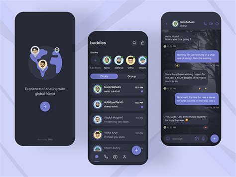 Chating App Ui Behance