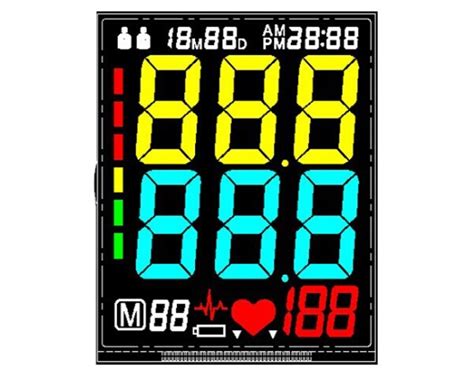 Digital 7 Segment Lcd Module Transparent Va Lcd Module Screen For Sphygmomanometer