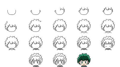 How To Draw Deku Step By Step