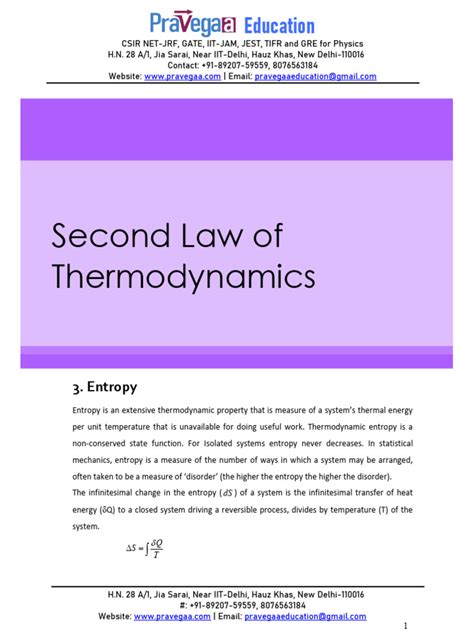 3 Entropy Pdf Entropy Thermodynamics