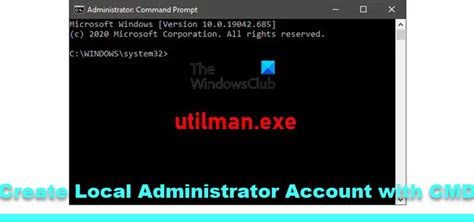 Create Local Administrator Account Using Cmd When You Cannot Sign In To