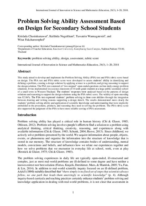 pdf problem solving ability assessment based on design for secondary