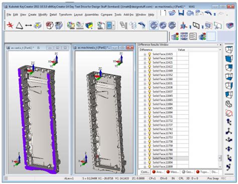 kubotek adds part comparison to keycreator 2015 gfxspeak