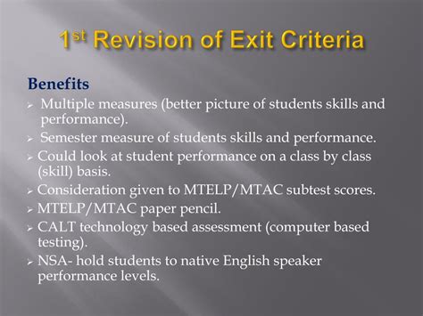 PPT Developing ESL Program Placement And Exit Criteria PowerPoint Presentation ID 1379462