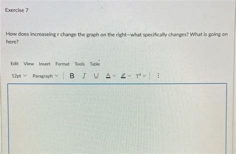 How Does Increaseing R Change The Graph On The Chegg Com