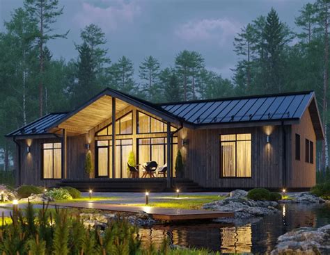 Одноэтажный каркасный дом с террасой 145 м² Цена 7 992 500 руб Проект КД 1200 «8х18 от