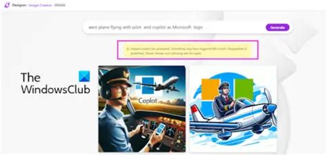 Image Couldn T Be Generated Microsoft Designer Error