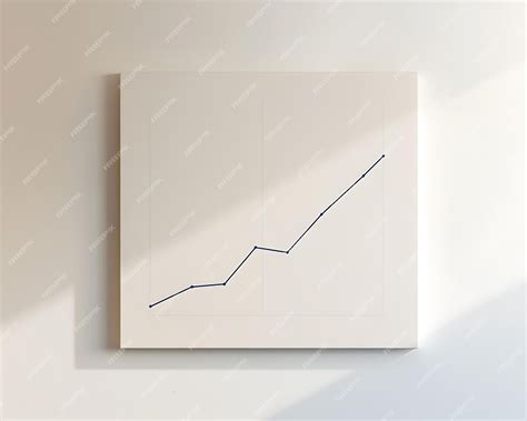 Simple Upward Line Graph On A Pale Cream Canvas Premium Ai Generated Image