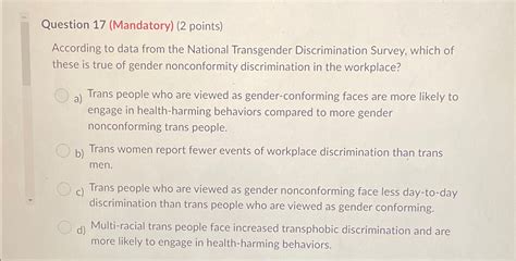Solved Question 17 Mandatory 2 Points According To Data Chegg Com