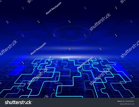 Integrated Computer Sustainability Blue Over 3 Royalty Free Licensable