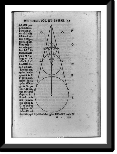 Historic Framed Print [geometric Figure Of Earth Sun And Moon Calculated By Aristarchus To