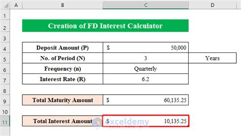 How To Create Fd Interest Calculator In Excel With Easy Steps