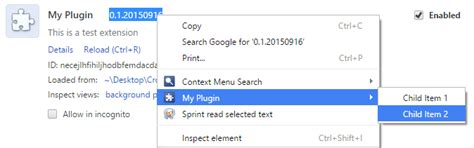 Chrome Extension How To Create Context Menu With Custom Name Instead Of Plugin Name Stack