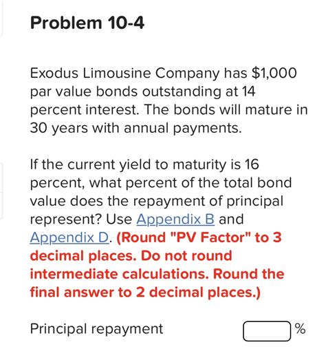 [solved] problem 10 4 exodus limousine company has 1 000 par value