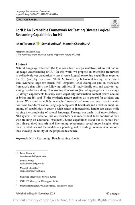 Lonli An Extensible Framework For Testing Diverse Logical Reasoning