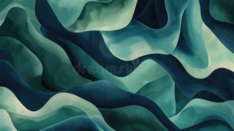 Vibrant Abstract Design With Blue And Green Fluid Dynamics Modern And Innovative Aig62 Stock