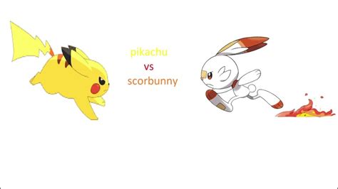 Pikachu Vs Scorbunny With Song Youtube