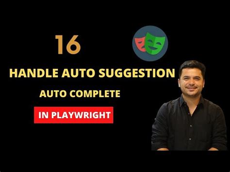 Free Video Handling Autocomplete And Autosuggestion Features In Playwright From Mukesh Otwani