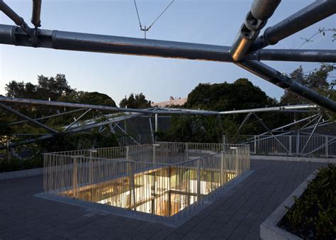 Angular Steel Canopy Covers Community Centre By Collins And Turner
